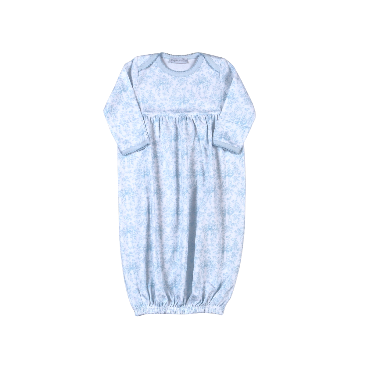 Sisi Blue Toile Pima Gown | Cottage Baby Boutique
